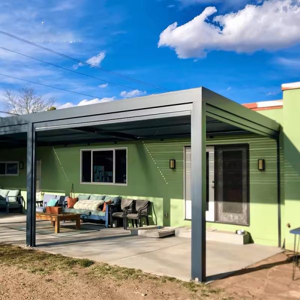 Quality Easy To Install And UV Protection Outdoor Aluminium Pergola With Retractable Canopy for sale