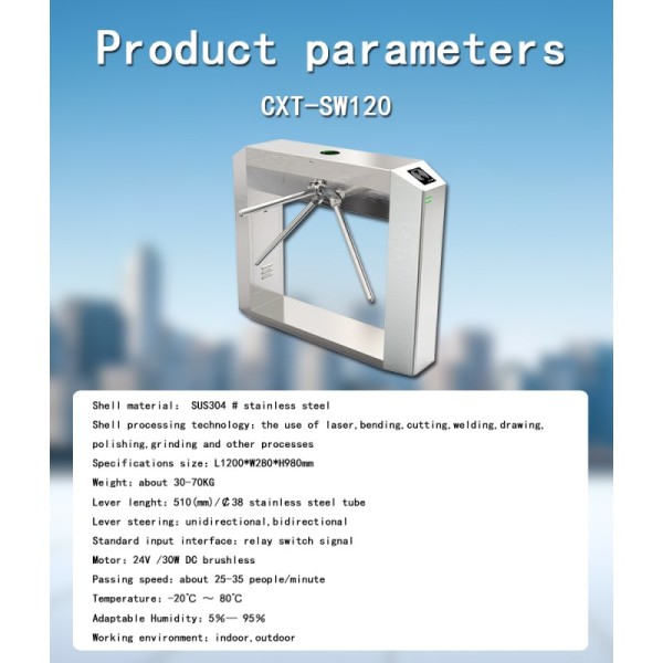 Quality Swing Barrier Gate with 0.2s Open Speed and 30-40 Persons/min Pass Speed in SUS304 Stainless Steel Housing for sale