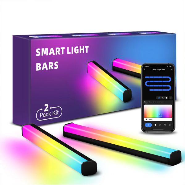 Quality RGBIC Gaming Light Bar , 4100K Corner Lamp Bar Smart Remote Control WiFi 2.4G for sale