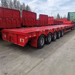 Quality 16T 2 Axles Flatbed 20ft 40ft 45ft 30-80 Tons Container Semi Truck Trailer for sale