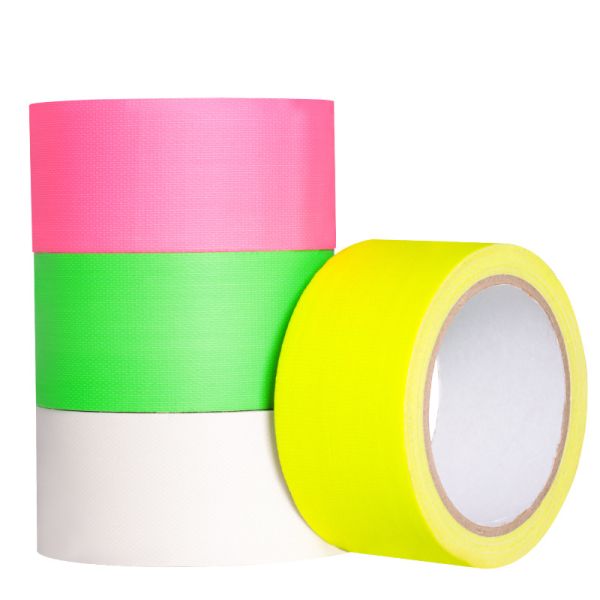 Quality Customized Width Heavy Duty Floor Stage 320U Fluorescent Cloth Duct Tape For Sealing for sale