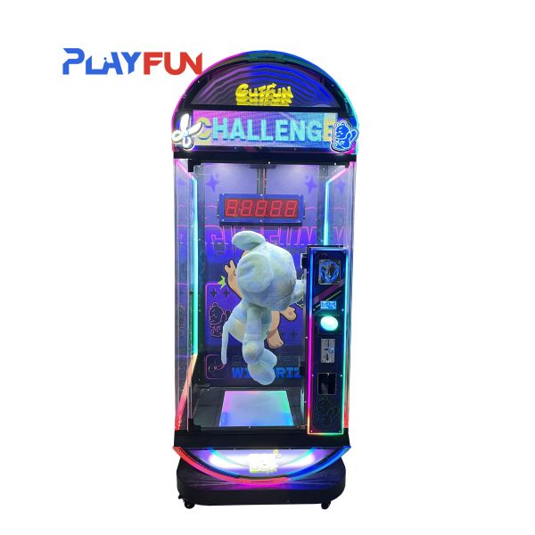 Quality Playfun Scissor Cut Prize Machine 10S Time Challenge Machine Coin Operated Big for sale