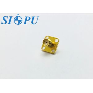 Quality SMA RF Coaxial Connector – Four-Hole Flange Mount Receptacle, 18GHz for sale