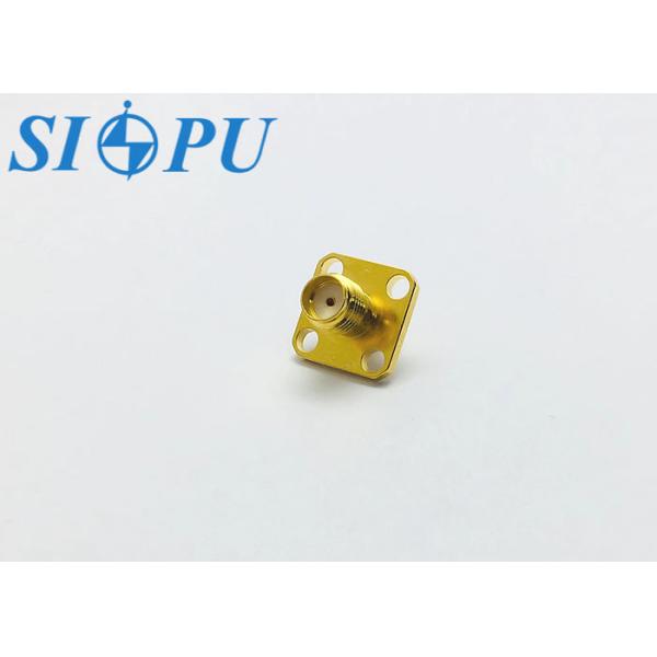Quality SMA RF Coaxial Connector – Four-Hole Flange Mount Receptacle, 18GHz for sale