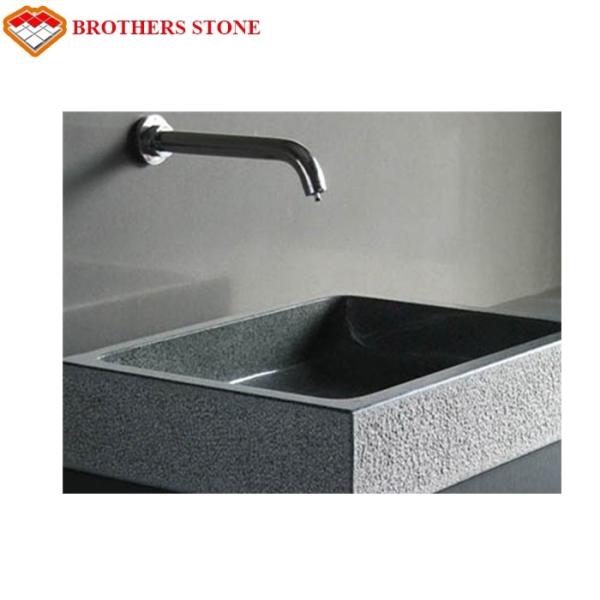 Quality Residential Construction Flamed Granite Stone , G654 Granite Bathroom Sink & for sale