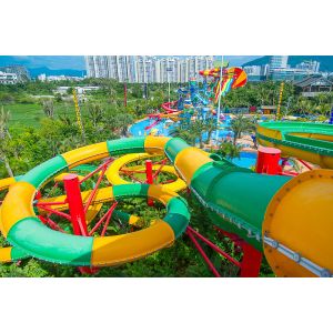 Quality Fiberglass Closed Spiral Black Hole Water Amusement Park Slides For Adult for sale