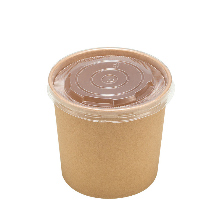 Disposable Round Rectangular Kraft Paper Bowl Soup Salad Bowl