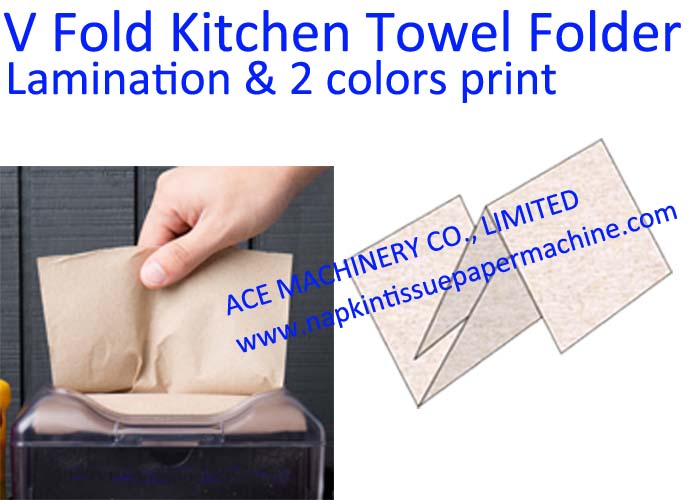 6 Lanes Laminated V Fold Kitchen Towel Machine
