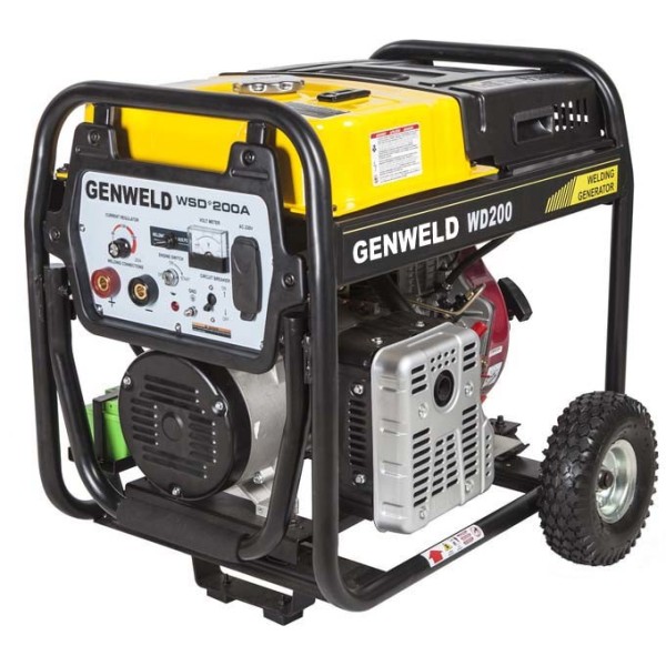 Quality GENWELD Portable Diesel Welder Generator WD200A 200A AC 6.5Kw Output Power for sale