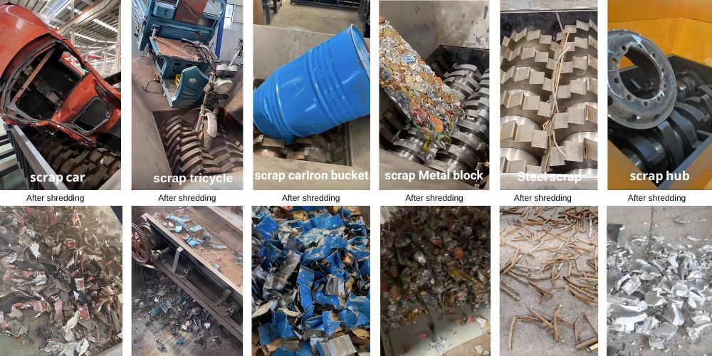 Full Automatic Thick Plastic Plate Duroplasts Two-Axis Crusher Shredder to Recycle Plastic
