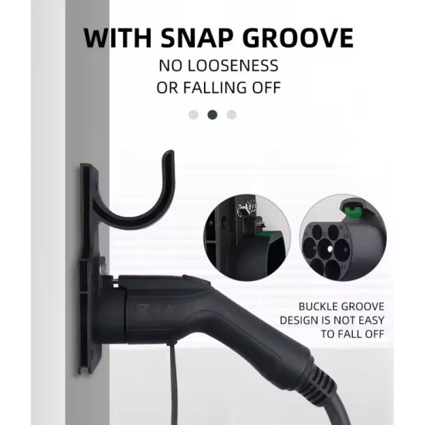 Quality GBT Dummy Socket Wall Mounted Black J-Hook GBT Cable Holster EV Charging Cable for sale