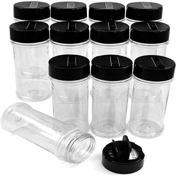 Quality Cylinder 280ml Clear Plastic Pet Spice Jar Customized Color for sale