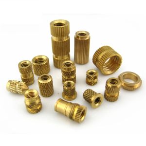 Quality Knurled Metal Brass Threaded Insert Nut Customized Design For Plastic Heavy for sale