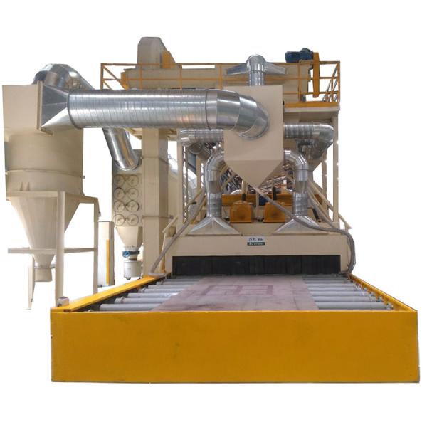 Quality Workpiece L3580mm Roller Conveyor Shot Blasting Machine For Metal Sheet Cleaning for sale