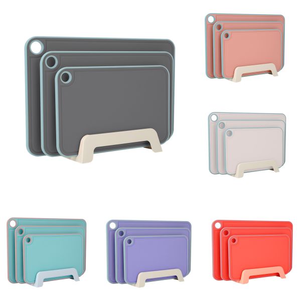 Quality TPR Kitchen Chopping Board Set Colorful Cutting Boards for Cooking Tools and Utensils for sale
