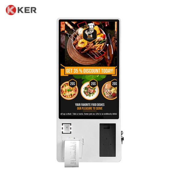 Quality Wall Mounted Stand Self Service Order And Payment Terminal Self Ordering Kiosk for sale