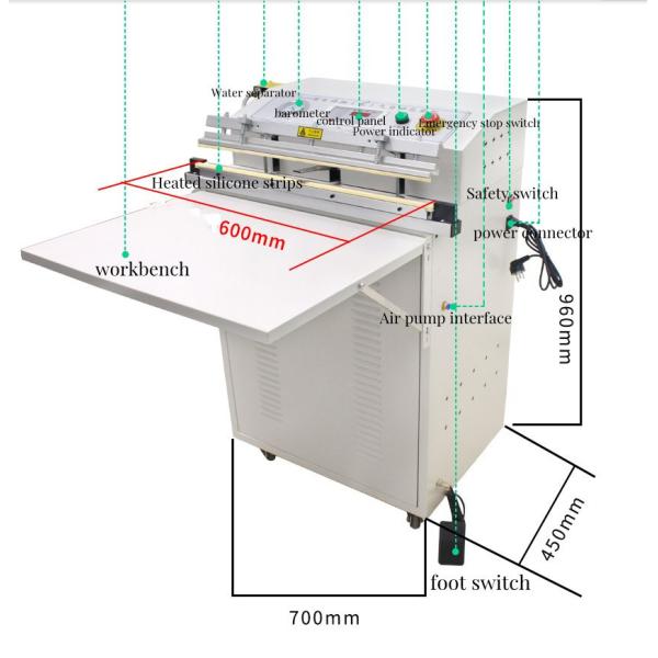 Quality 600 Vertical External Nozzle Vacuum Sealer for DZQ-600 Packaging Type Bags for sale