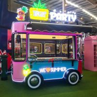Quality 4 Road Wheels Electric Mobile Snack and Beverage Catering Van for sale
