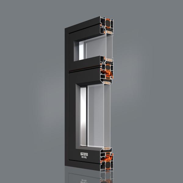 Quality 80mm Width Aluminum Sliding Glass Windows Perfect For Horizontal Opening Pattern for sale