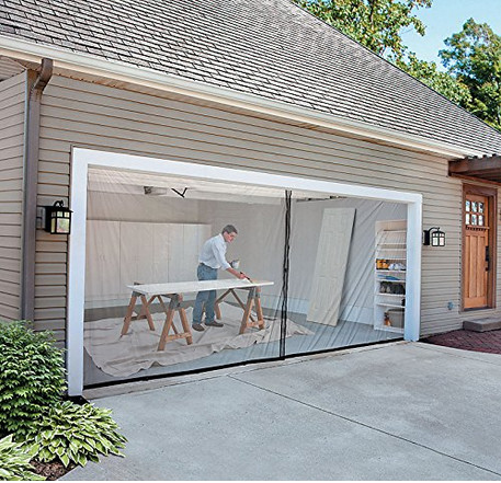 Quality Double Garage Screen Door Magnetic Middle Customized Mosquito Net Door for sale