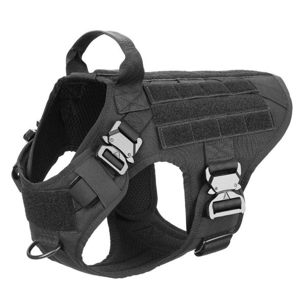 Quality 1050D Nylon Tactical Dog Chest Harness With No Pulling Front Clip Leash for sale