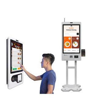 Quality Capacitive Touch Screen Restaurant Ordering Kiosk Machine Self Service Payment for sale