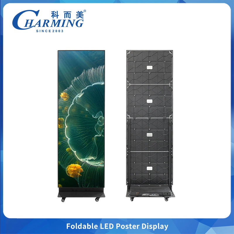 Quality Foldable LED Poster Screen with High Refresh Rate GOB Technology and Intelligent for sale