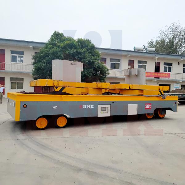 Quality Battery Powered Motorized Transfer Cart , RMK 50T Heavy Load Transfer Trolley for sale