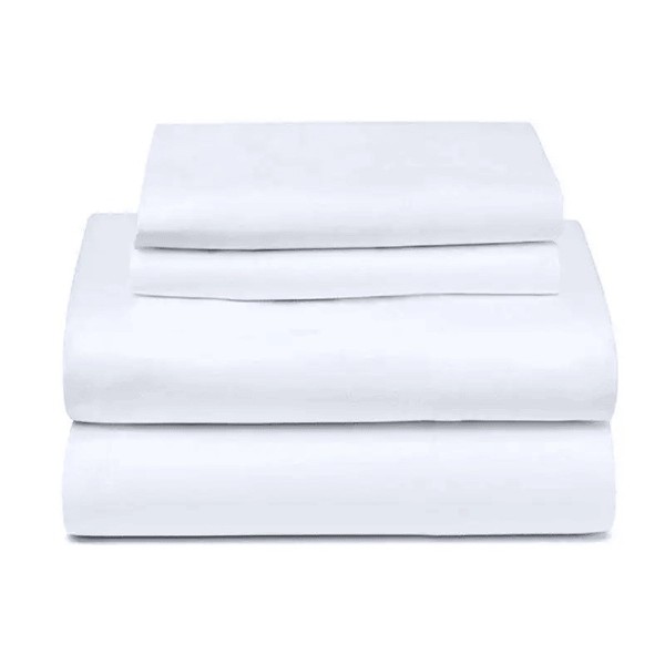 Quality Luxury White Hotel Fitted Sheets Hotel Style Bed Sheets With Woven Technics for sale
