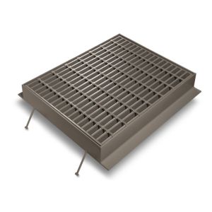 Quality Silver Channel Drain Grate Cover , Low Carbon Galvanised Drainage Grates for sale
