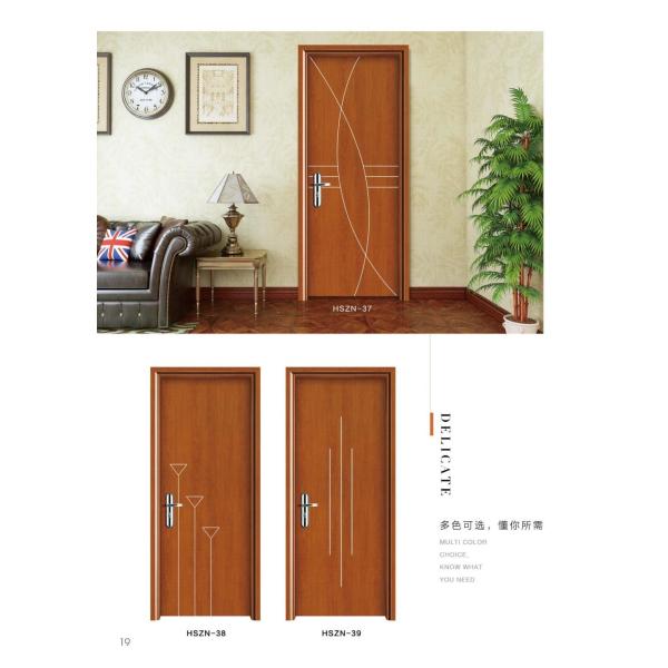 Quality Waterproof WPC Bathroom Doors With Customizable Frame Line 60/70/80/90/100mm for sale