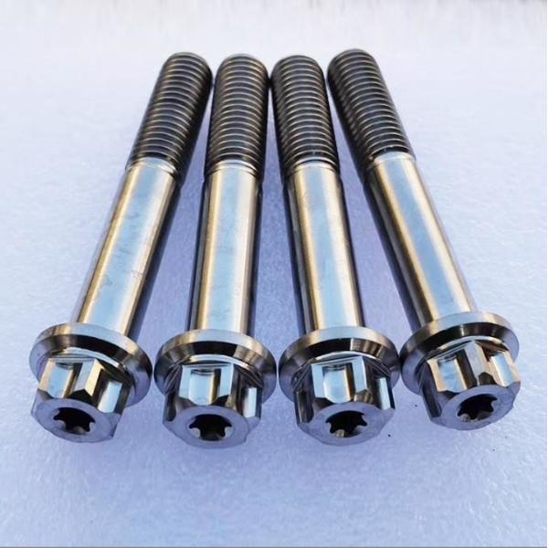 Quality Titanium Alloy Flange Bolts Screws Customized Modified Titanium Bolts for sale