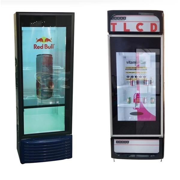 Quality Supermarket Transparent Lcd Screen For Cold Drink Frigerator Display for sale