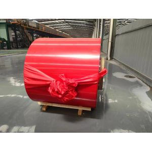 Quality Az120 Az150 Prepainted Galvanized Coil Building Ppgi Coated Coil Red Color for sale