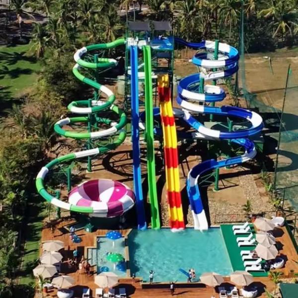 Quality 10m Height Big Water Slide Fiberglass Waterslide For Amusement Park for sale