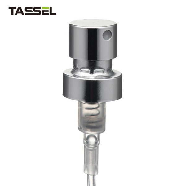 Quality 15mm Shiny Silver Perfume Crimp Pump Sprayer Perfume Mist Sprayer for sale