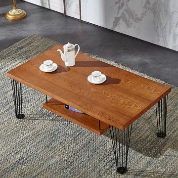 Quality KD Packaging Anti-Scratch E1 MDF Wooden Double-Layer Coffee Table for sale