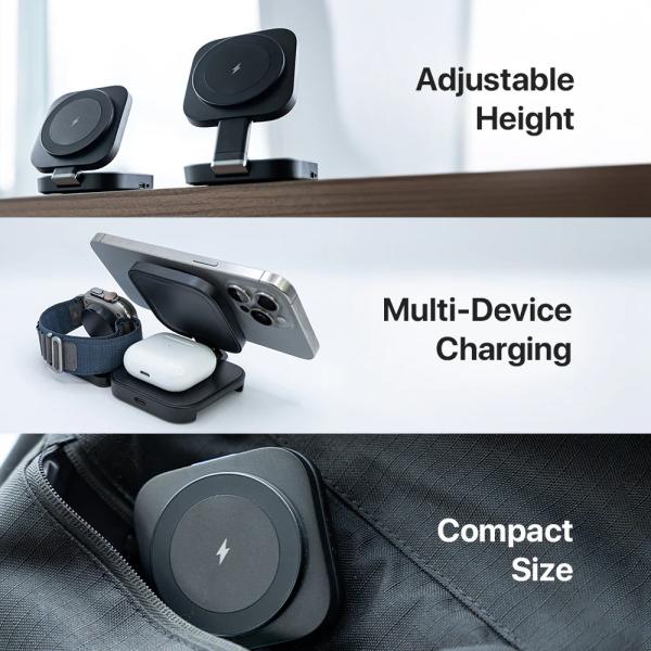 Quality Lightweight 3 In 1 Travel Charger With Horizontal And Vertical Screen Function for sale