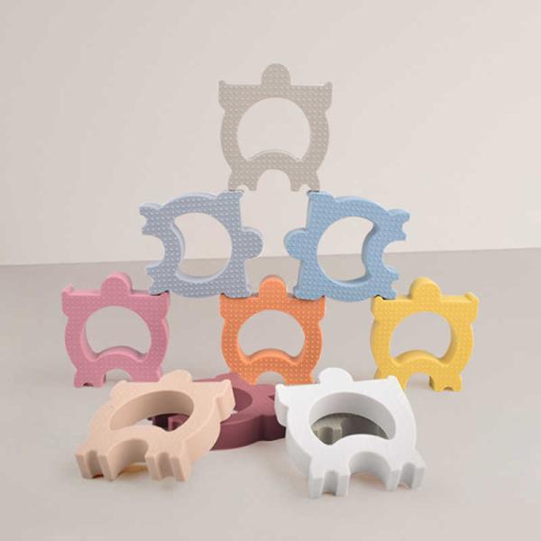 Quality Infants Silicone Dominoes 10 Pieces Baby Silicone Toys Entertaining for sale