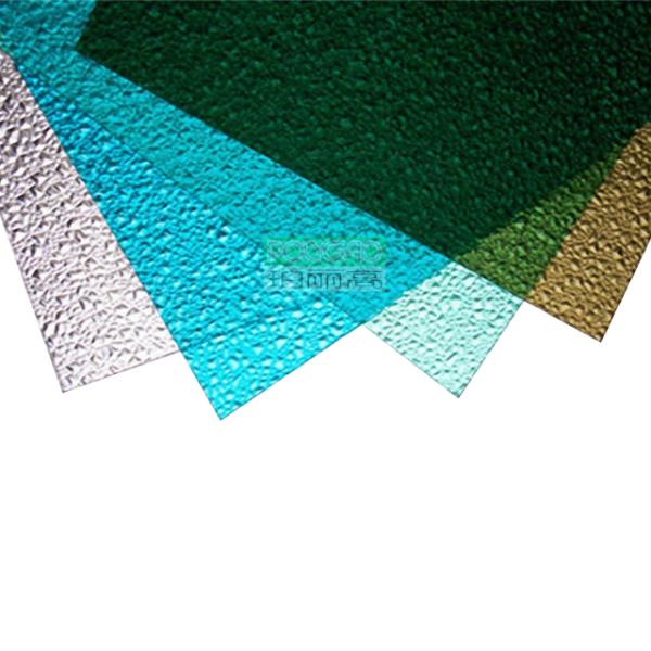 Quality Poly Carbonate Plastic Embossed Sheet Embossed PC Sun Sheet Diamond Patterned for sale