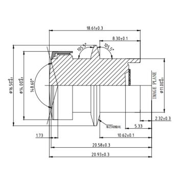 Quality Track Offset And Ranging recognition Car Lens , High resolution distortion for sale