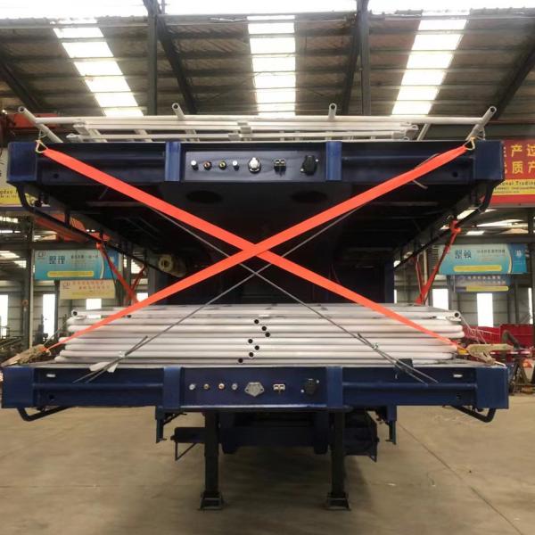Quality Van Type Hydraulic Steering 3 Axle Low Bed Trailer For Oversized Cargo Transport for sale