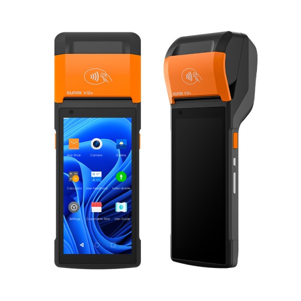 Quality Lottery Store Sunmi V2S Smart POS Payment Terminal QR Code Scanner With Multiple for sale