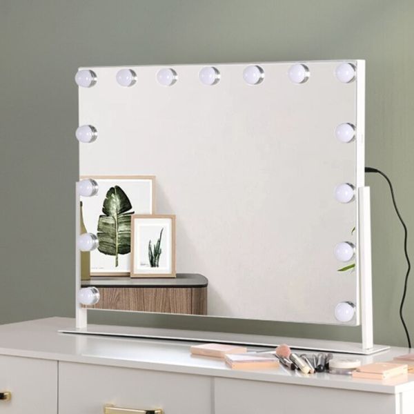 Quality Square Illuminated Vanity Mirrors Rechargeable Makeup Mirror for sale