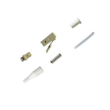 Quality CATV Simplex Multimode LC optical fiber connector Beige Housing for sale