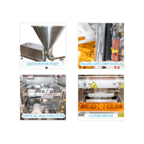 Quality Viscous Sauce Automatic Liquid Packing Machine Touch Screen 0.6Mpa 650kg for sale