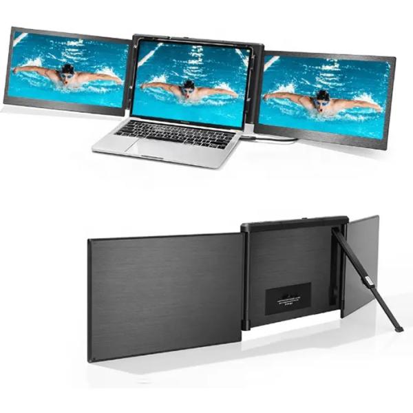Quality SRGB 13.3" Portable Triple Monitor Laptop Triple Screen Extender Dsipaly for sale