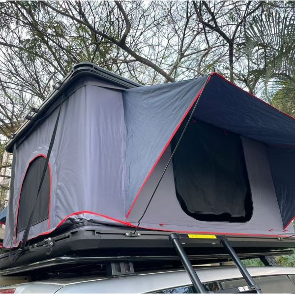 Quality Aluminum 3-Person Rooftop Car Tent for Outdoor Hiking Jimny Suzuki Triangle Clamshell Hard Shell with Ladder Accessory for sale