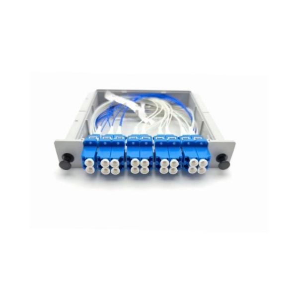 Quality LGX PLC Splitter 1x2/1x4/1x8 LC UPC SM 0.9mm PLC Fiber Optic Splitter with PP for sale