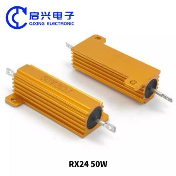 Quality RX24 Gold Aluminum Housed Wirewound Power Resistor power resistor dynamic for sale